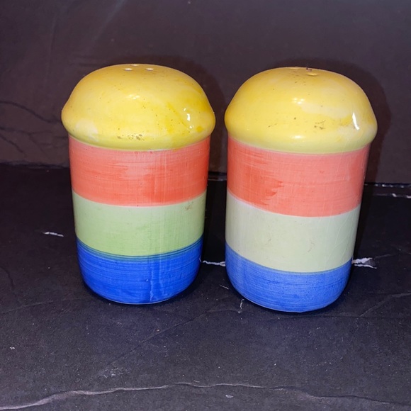Dining | Vintage 7s Salt And Pepper Shaker Multicolor Rainbow | Poshmark